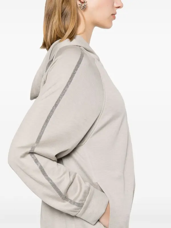 Brunello Cucinelli Monili Chain-detail Hoodie - Neutrals
