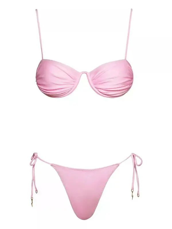NOIRE SWIMWEAR Monowire Tie-fastening Bikini - Pink