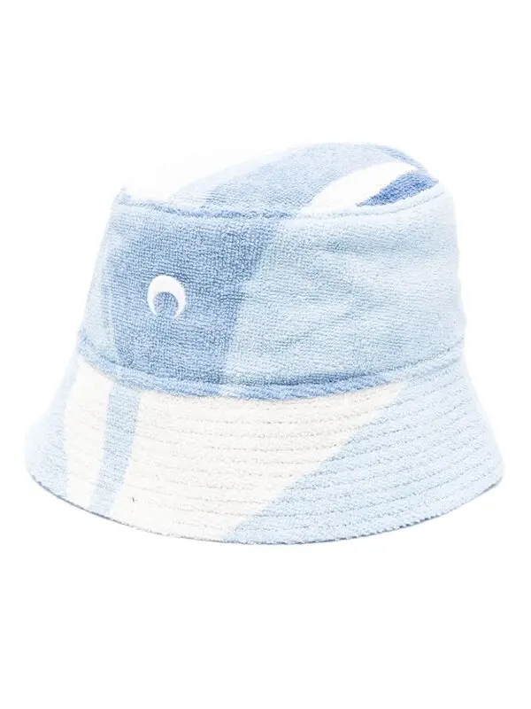 MARINE SERRE Regenerated Towels Bucket Hat - Blue