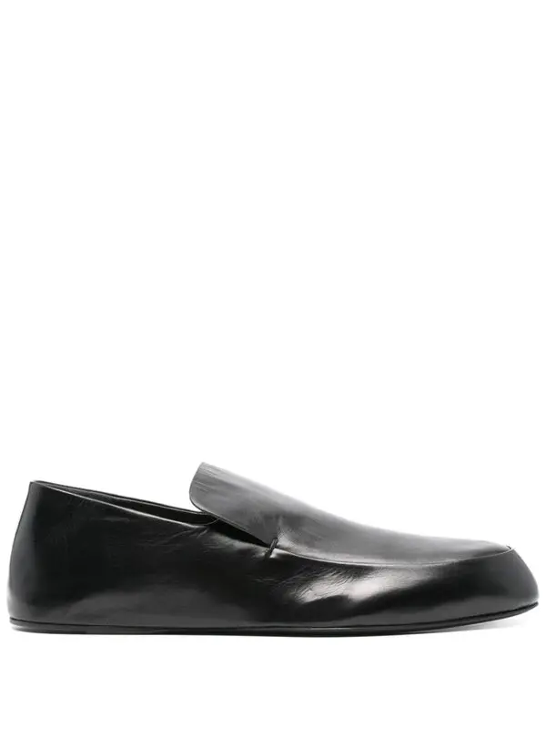 JIL SANDER Slip-on Leather Loafers - Black