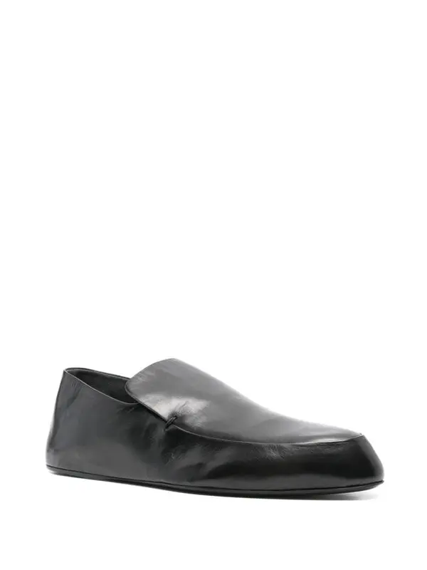 JIL SANDER Slip-on Leather Loafers - Black