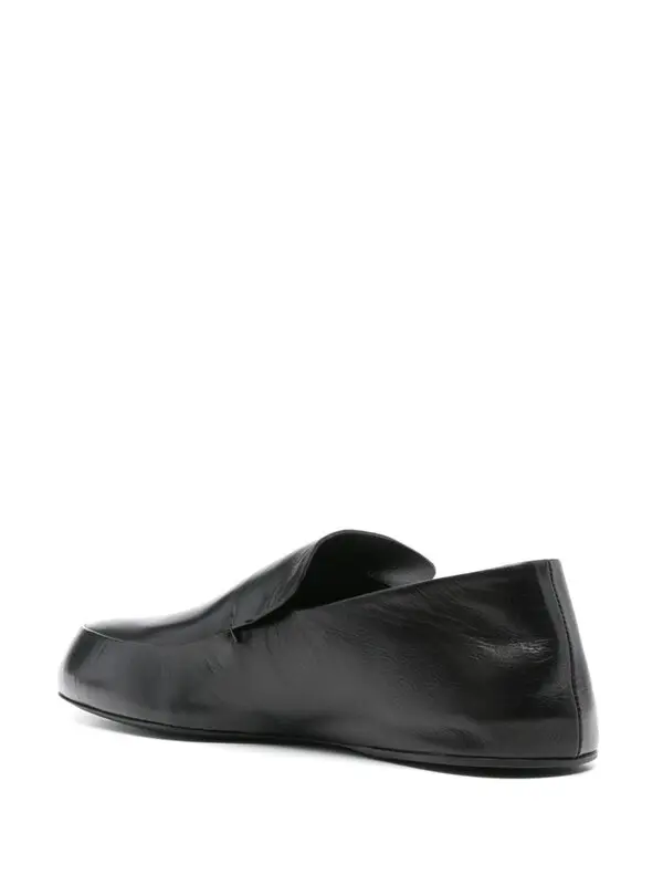 JIL SANDER Slip-on Leather Loafers - Black