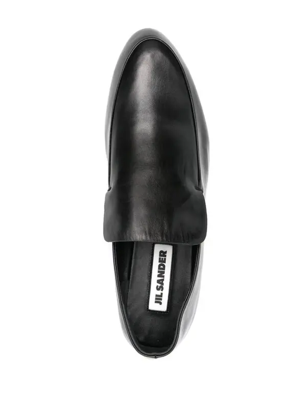 JIL SANDER Slip-on Leather Loafers - Black