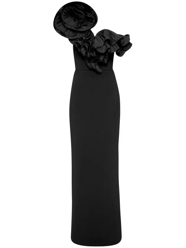 Rebecca Vallance Ella One-shoulder Ruched Gown