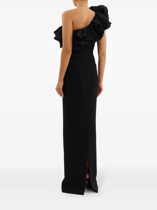 Rebecca Vallance Ella One-shoulder Ruched Gown