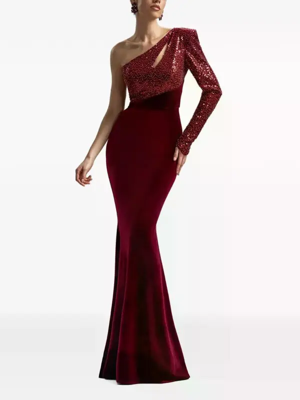 CRISTALLINI Zephyra Maxi Dress - Red
