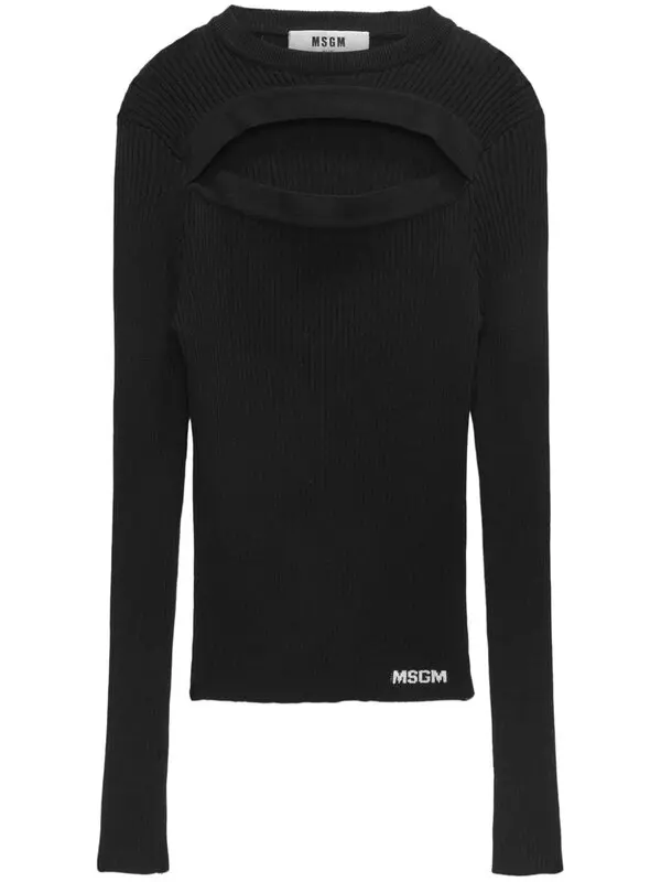 MSGM Cut-out Knit Top