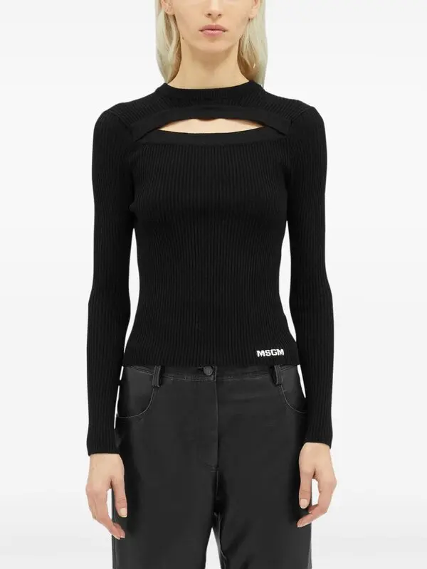 MSGM Cut-out Knit Top