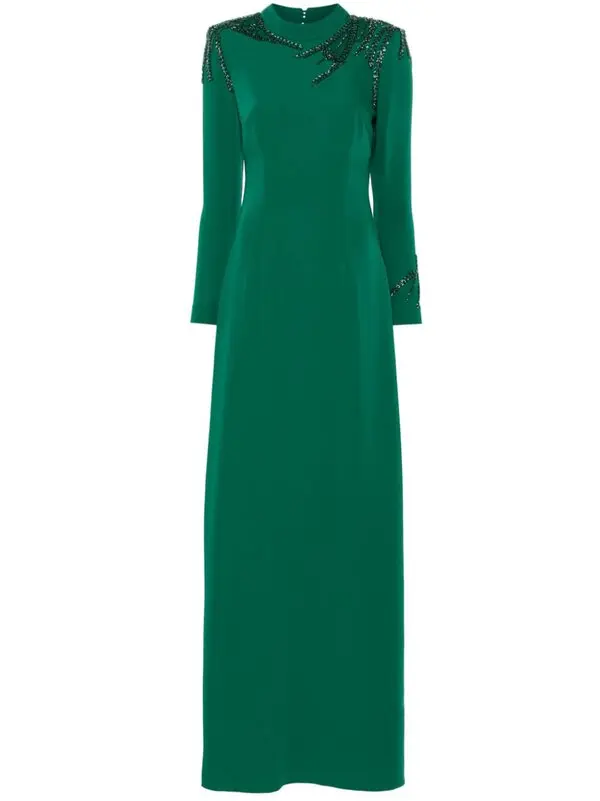 CRISTALLINI Nemesis Maxi Dress - Green