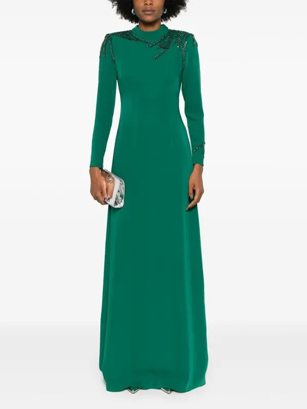 CRISTALLINI Nemesis Maxi Dress - Green