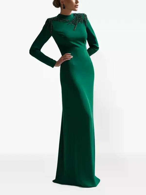 CRISTALLINI Nemesis Maxi Dress - Green