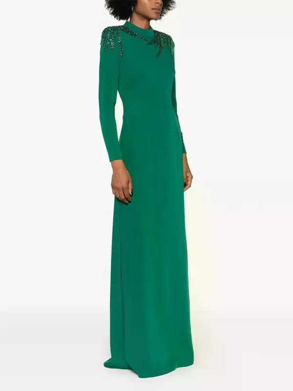 CRISTALLINI Nemesis Maxi Dress - Green