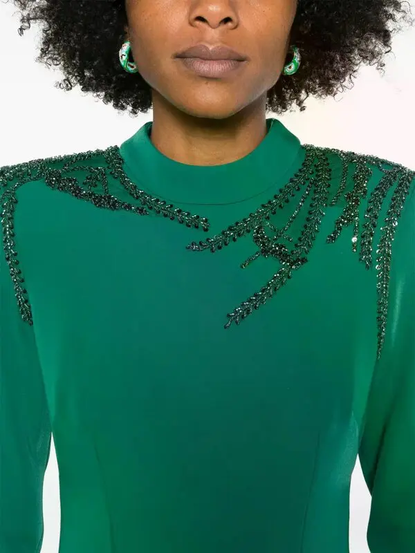 CRISTALLINI Nemesis Maxi Dress - Green