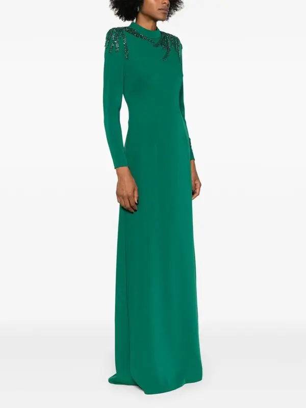 CRISTALLINI Nemesis Maxi Dress - Green