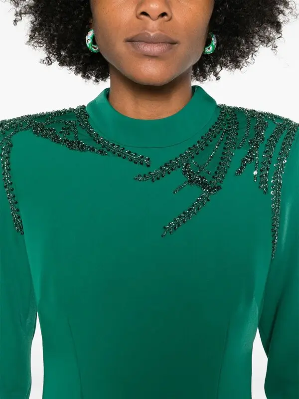 CRISTALLINI Nemesis Maxi Dress - Green