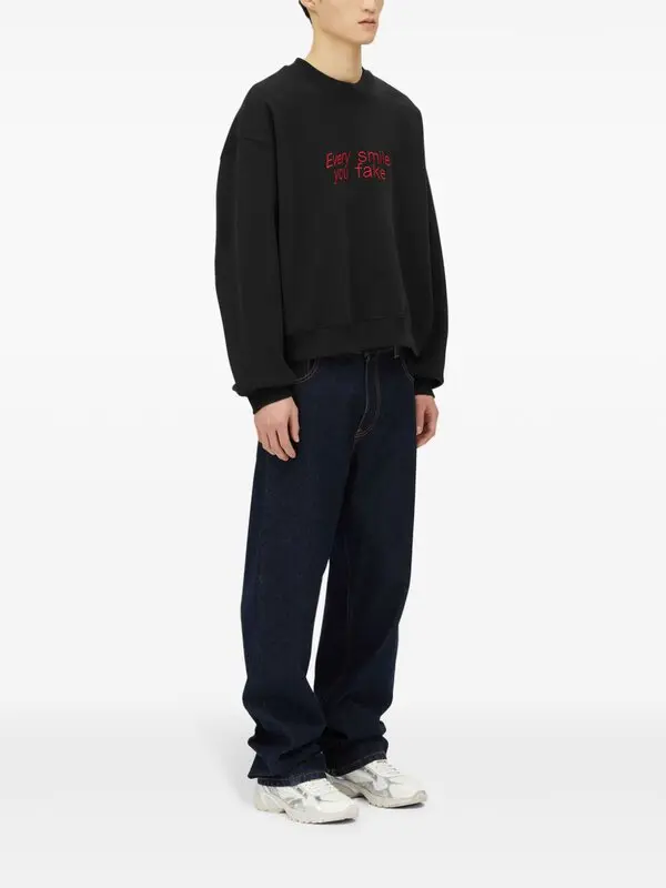 MSGM Slogan-embroidered Sweatshirt
