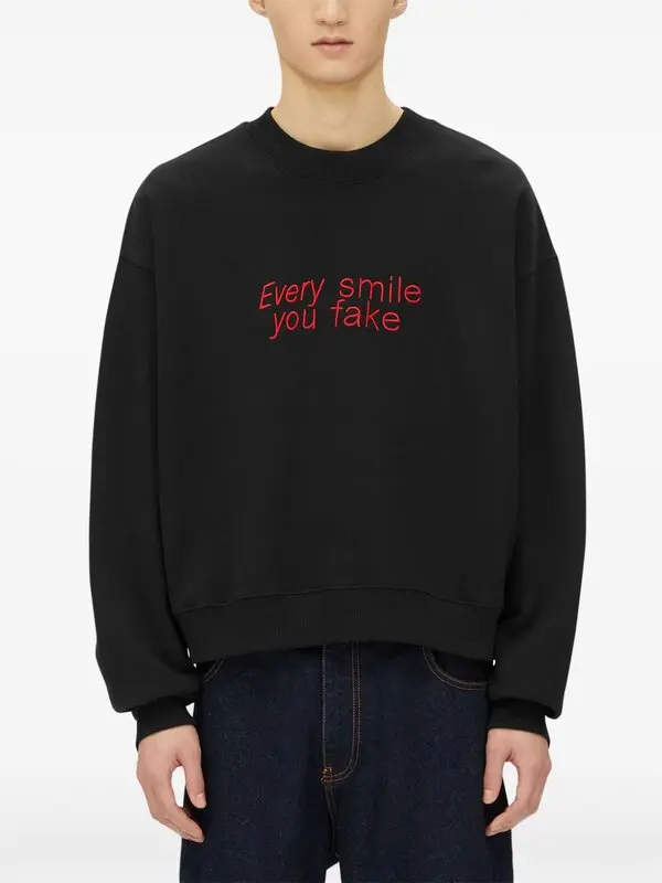 MSGM Slogan-embroidered Sweatshirt
