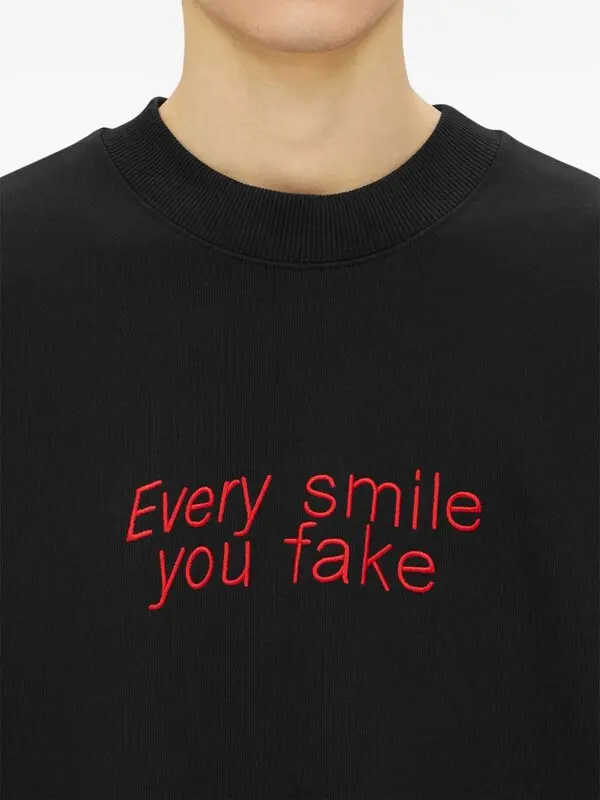 MSGM Slogan-embroidered Sweatshirt