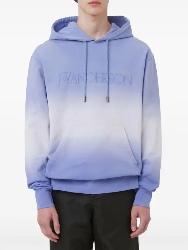JW Anderson Gradient Cotton Hoodie - Purple