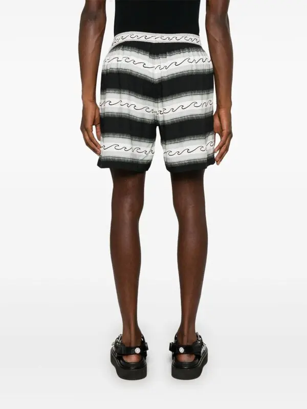Amiri Wave Baja Striped Shorts