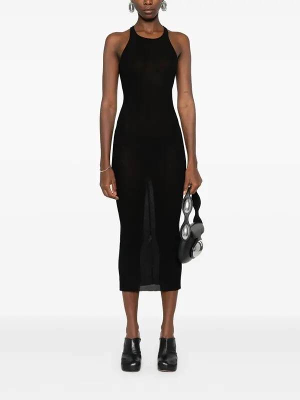 black ribbed tank midi dress SecretSculpt Ribbed Tank Midi Dress Black / 5X/6X