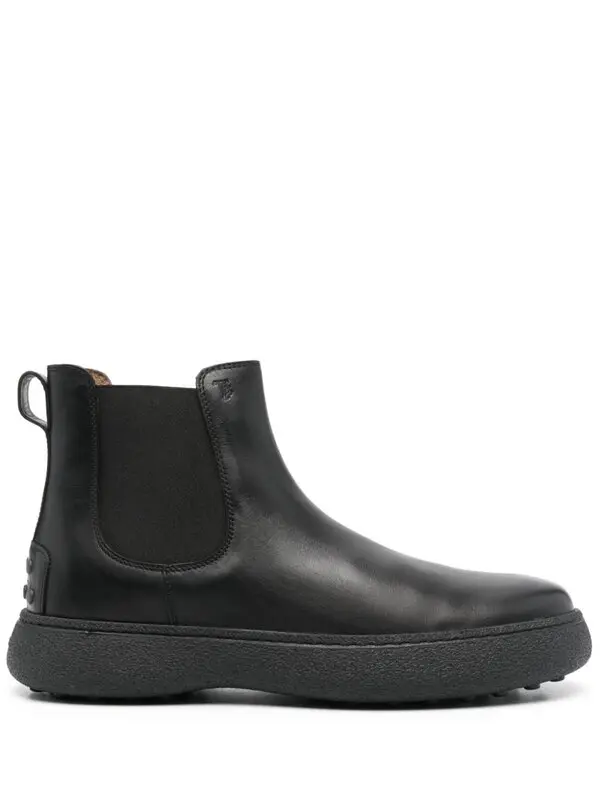 TOD'S Logo-debossed Leather Boots