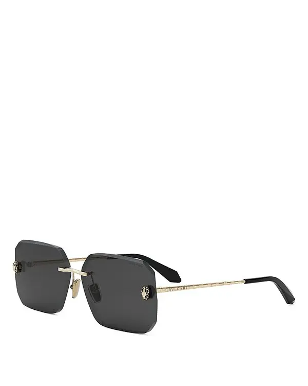 Bvlgari Serpenti Rectangular Sunglasses - Gold/Gray Solid  display picture 2