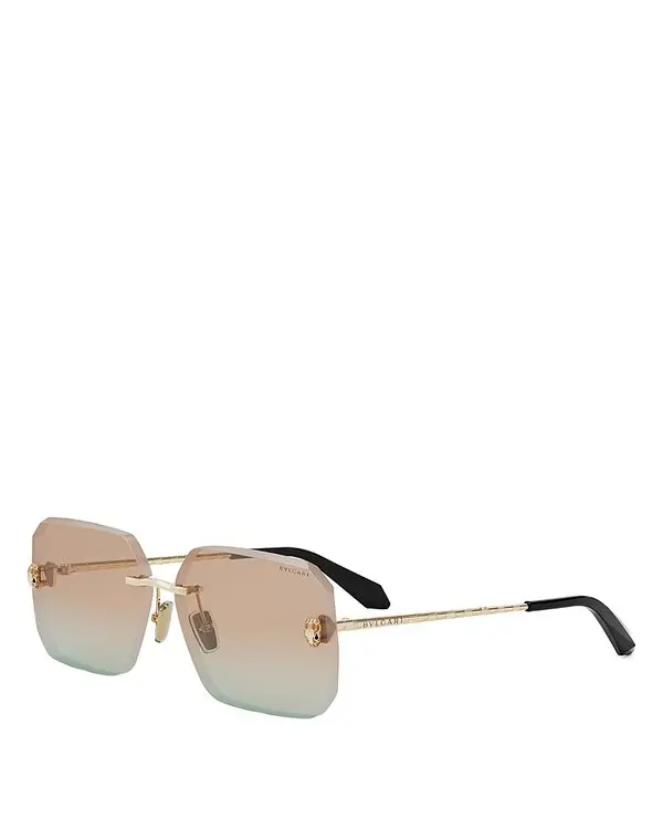 BVLGARI Serpenti Rectangular Sunglasses - Gold/orange Gradient