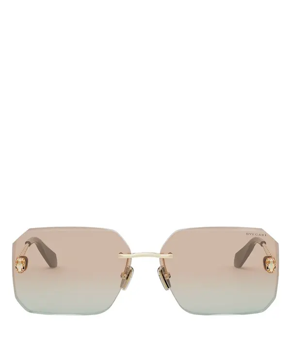 BVLGARI Serpenti Rectangular Sunglasses - Gold/orange Gradient