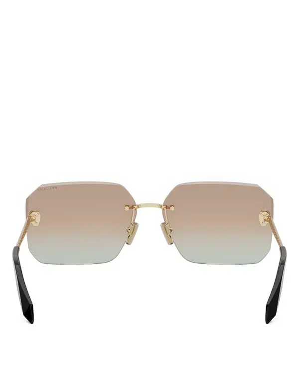 BVLGARI Serpenti Rectangular Sunglasses - Gold/orange Gradient