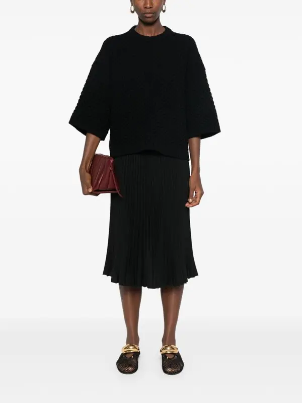 Fabiana Filippi Grid-stitch Knit T-shirt