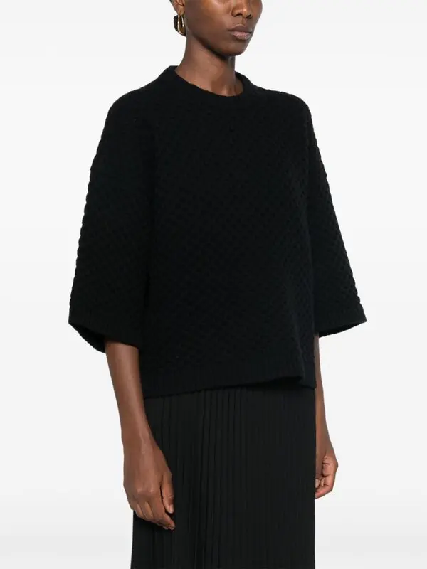 Fabiana Filippi Grid-stitch Knit T-shirt