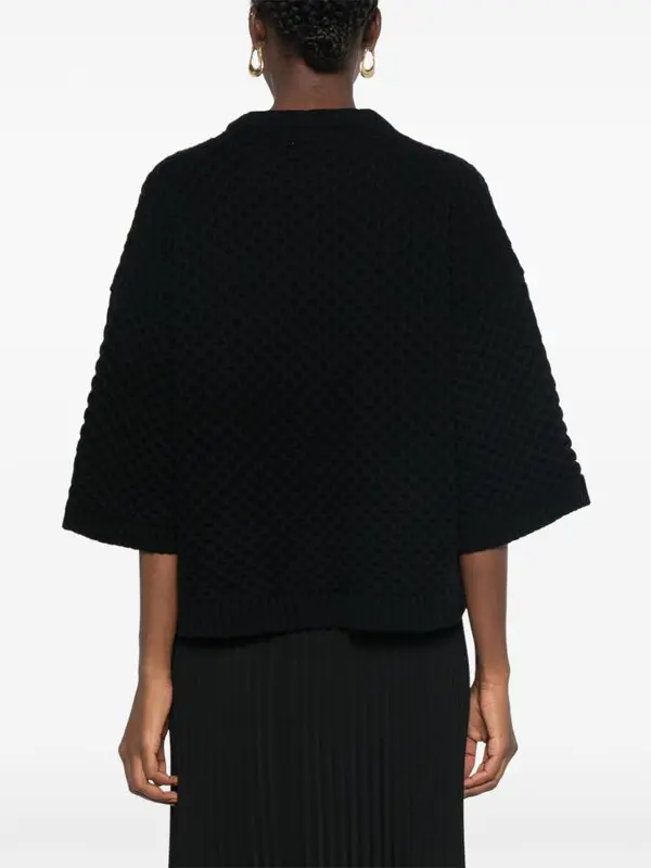 Fabiana Filippi Grid-stitch Knit T-shirt