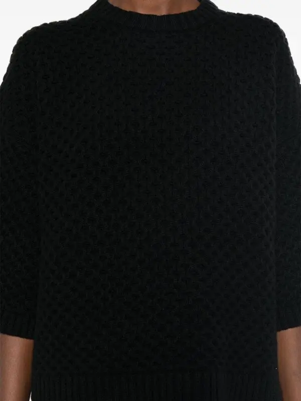 Fabiana Filippi Grid-stitch Knit T-shirt