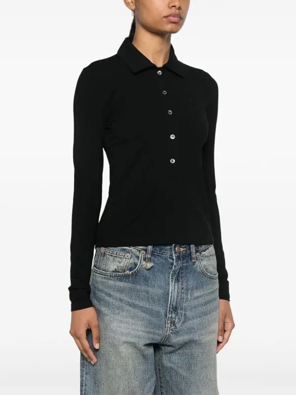 Pinko Love Birds Embroidery Polo Top