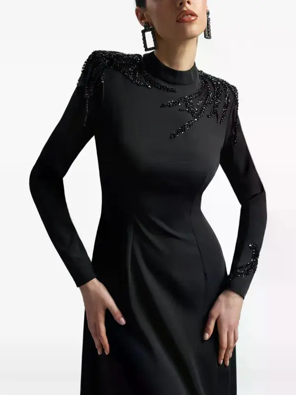 CRISTALLINI Nemesis Maxi Dress - Black