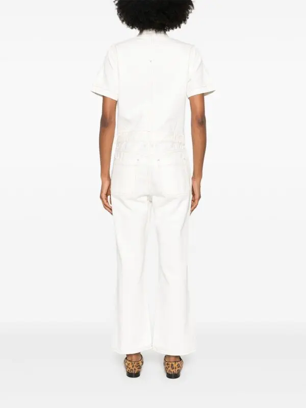 SLVRLAKE Short-sleeved Twill Jumpsuit