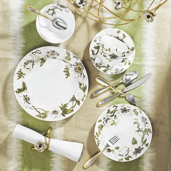 Michael Aram Anemone 5 Piece Dinnerware Place Setting - Green