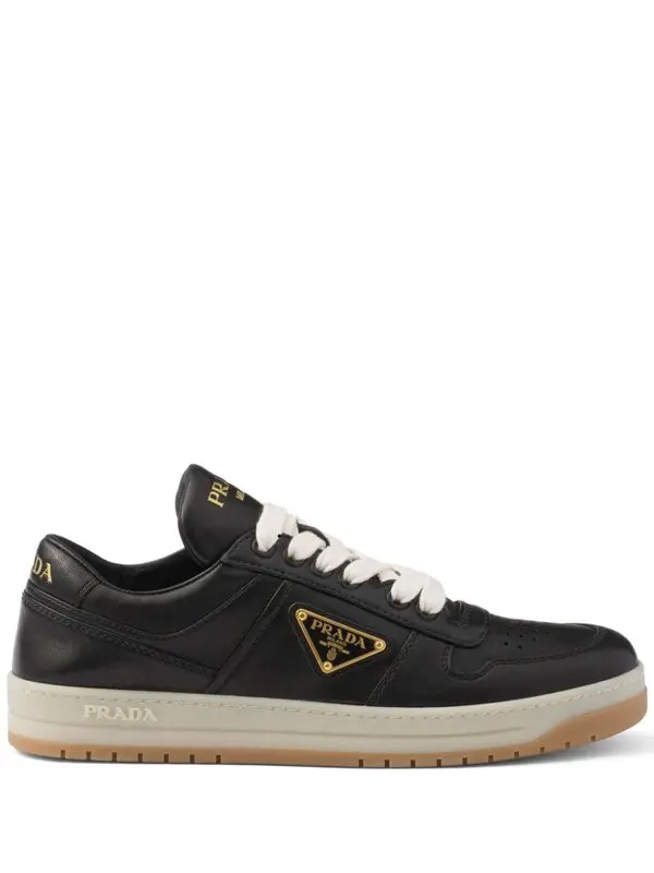 Prada Downtown Leather Sneakers - Black