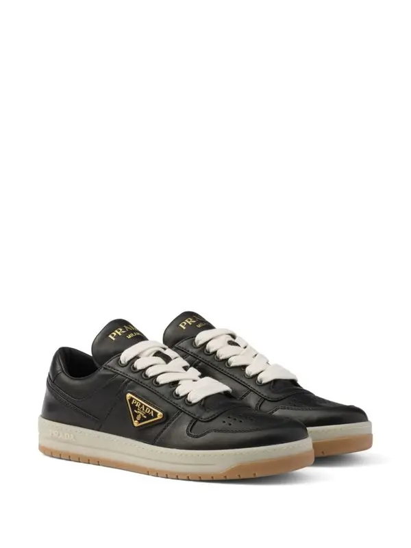 Prada Downtown Leather Sneakers - Black