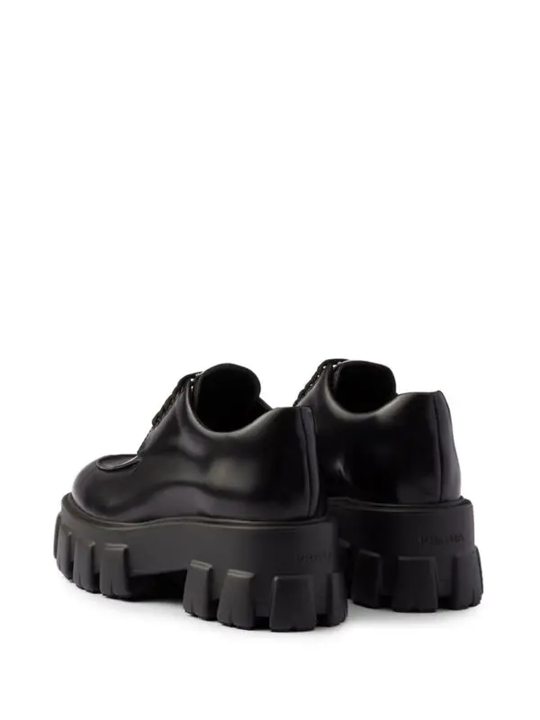 Prada Monolith Leather Lace-up Shoes