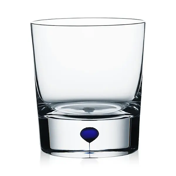 ORREFORS Intermezzo Blue Double Old Fashioned Glass - Clear