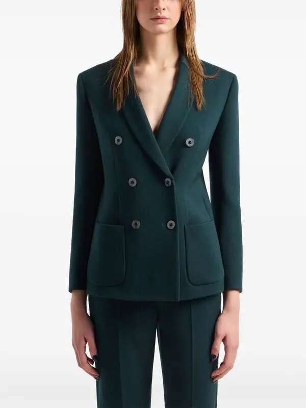 Giorgio Armani Notched-lapel Double-breasted Blazer - Green