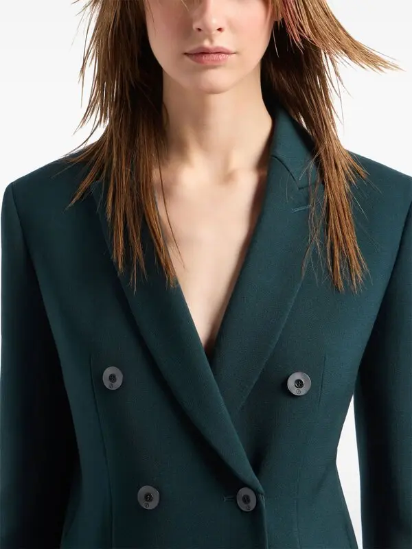 Giorgio Armani Notched-lapel Double-breasted Blazer - Green
