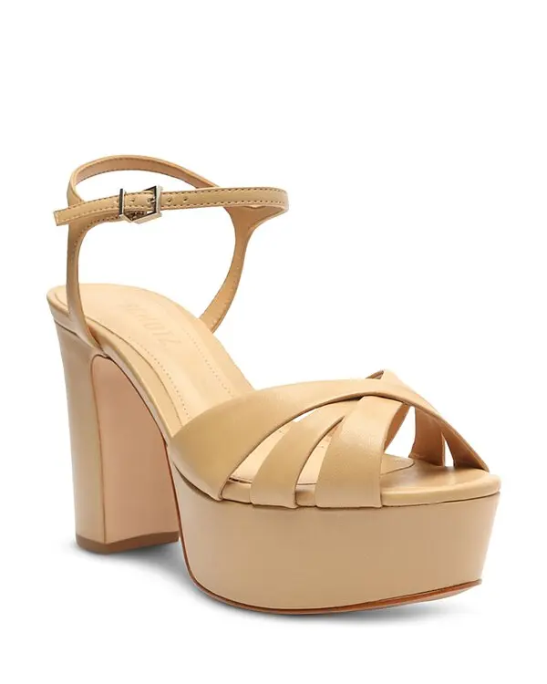 Schutz Keefa Crossover Platform High Heel Sandals