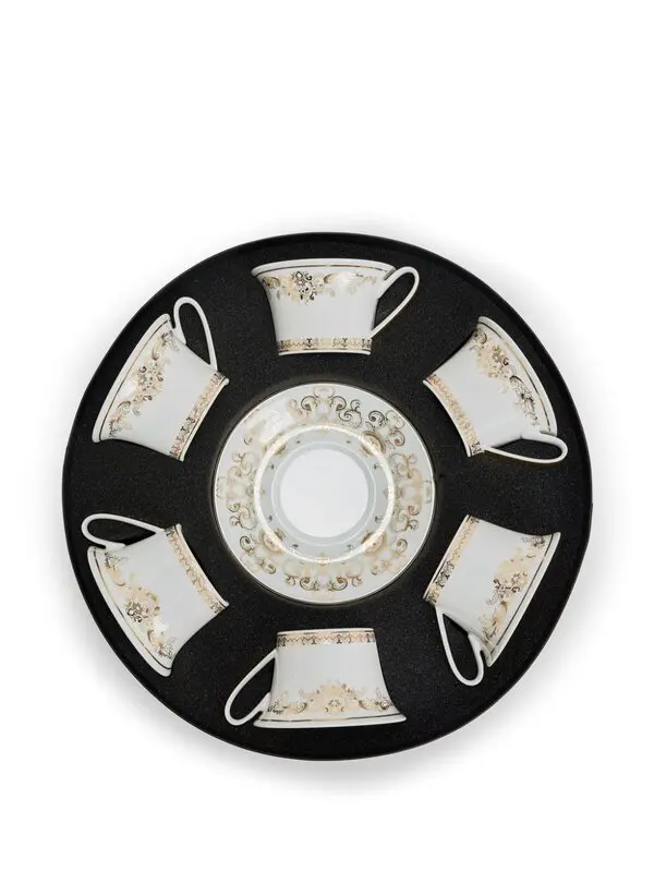 Versace X Rosenthal Medusa Gala Tea Cups And Saucers - White