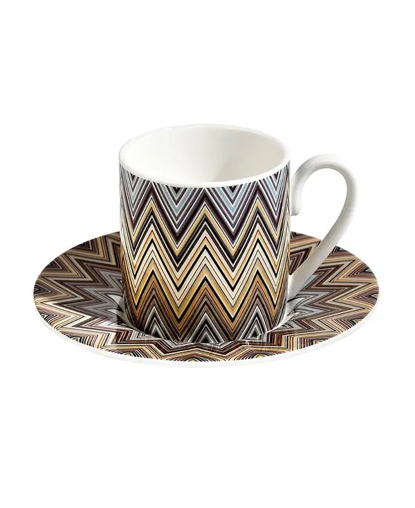 Missoni Zig Zag Jarris Luxury Box Coffee Cup & Saucer, Set Of 2 - Multi