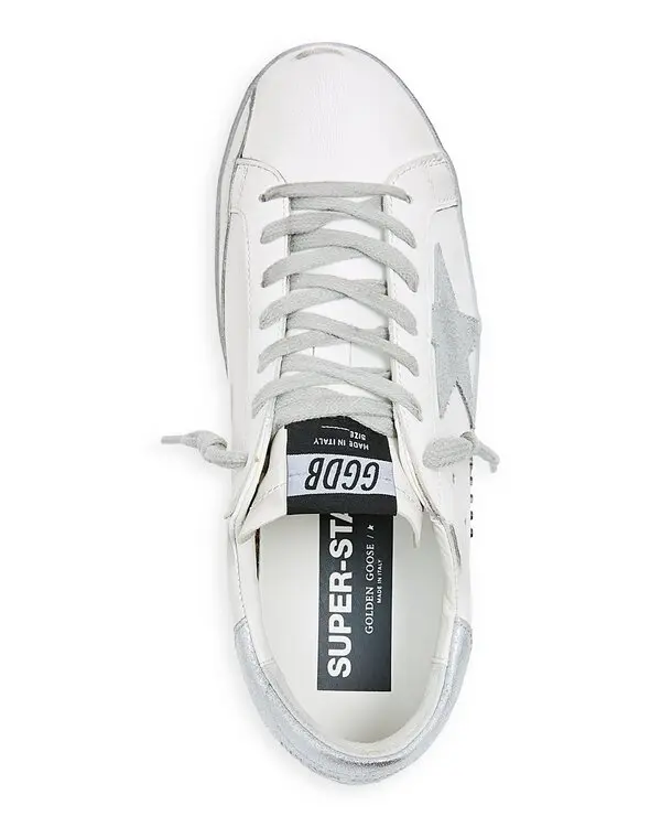GOLDEN GOOSE Super-star Low-top Sneakers - White/silver