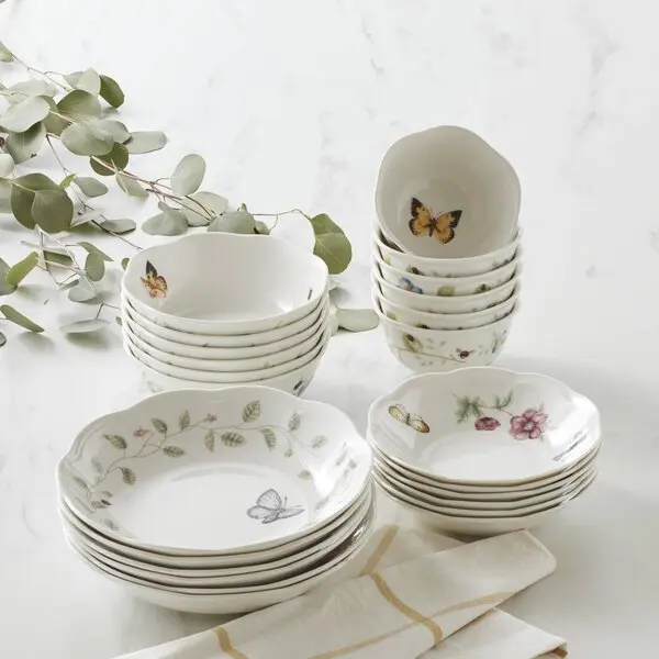 LENOX Butterfly Meadow 24 Piece Bowl Set