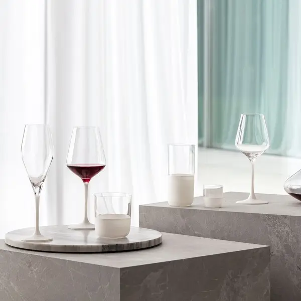 VILLEROY & BOCH Manufacture Rock Blanc White Wine Glasses, Set Of 4